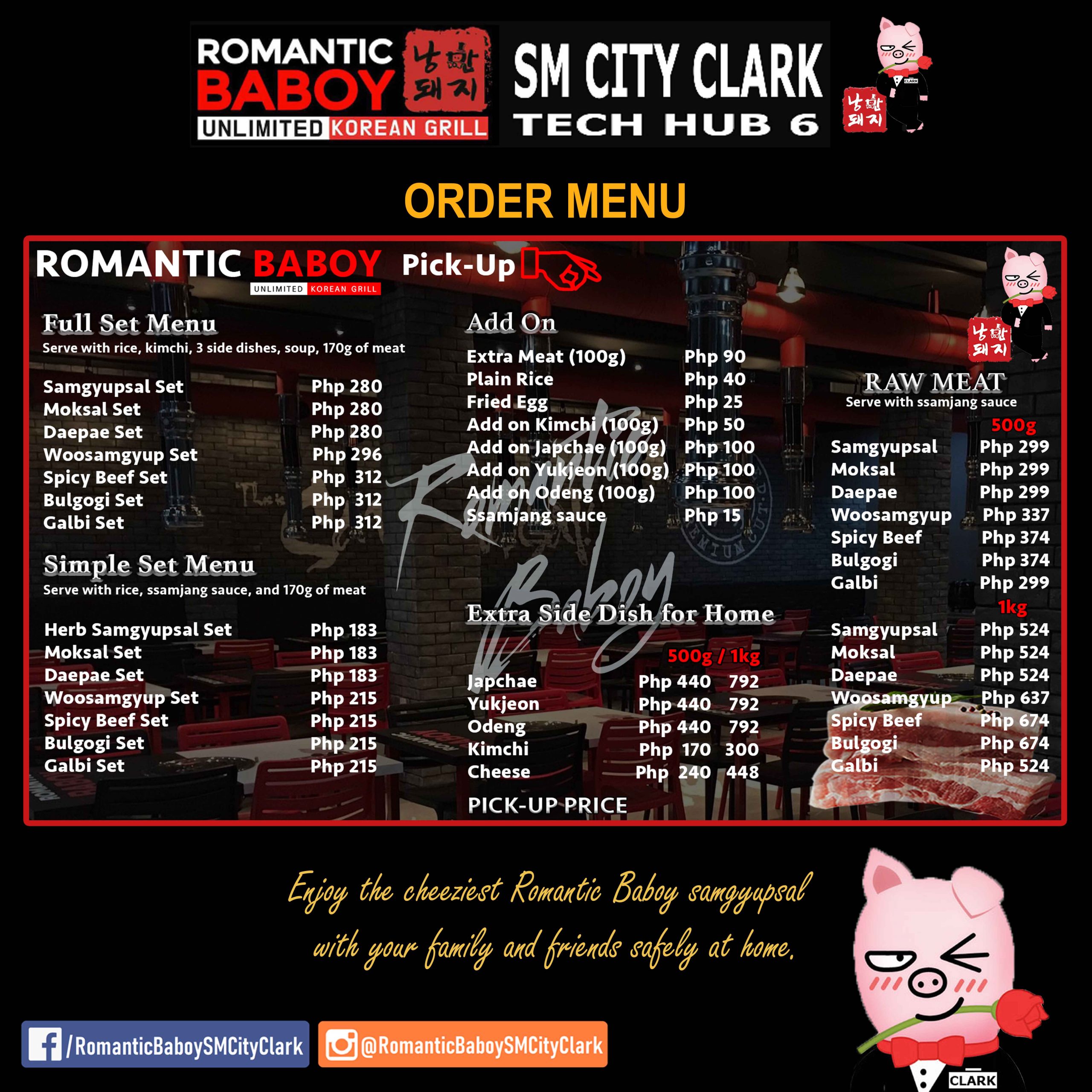 Samgyupsal to-go at Romantic Baboy SM Clark - iOrbit News Online