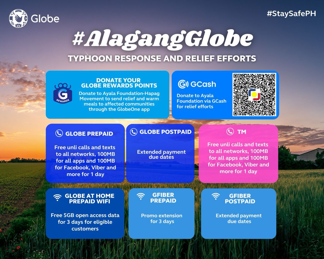 Globe provides free call, text, charging, and WiFi in storm-hit areas ...
